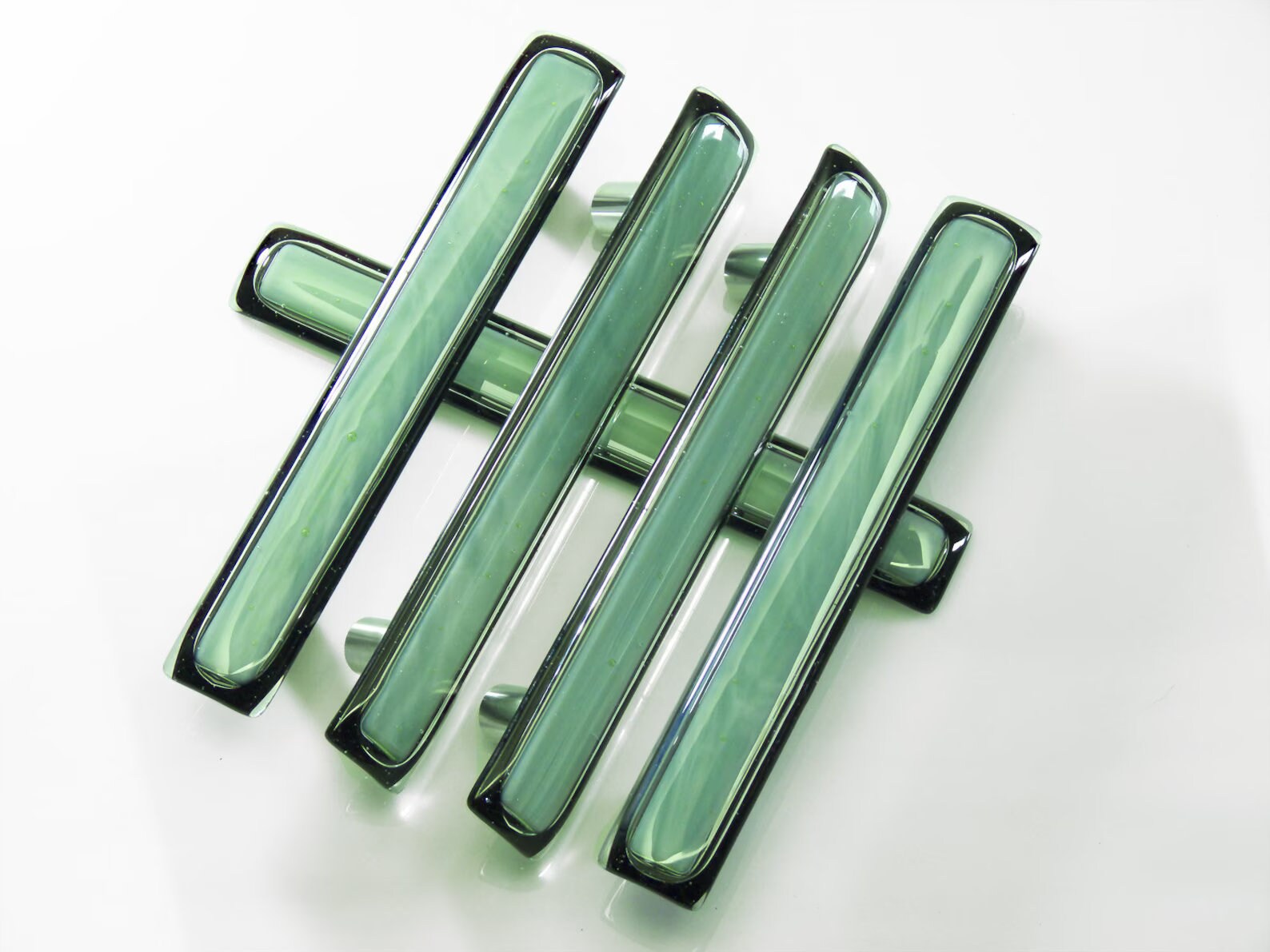 Sage Green Glass Door Handle Kitchen Cabinet Handles - Etsy Canada