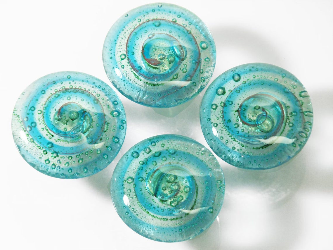 Blue Glass Door Handle, Kitchen Cabinet Handles, Cupboard Pulls ...