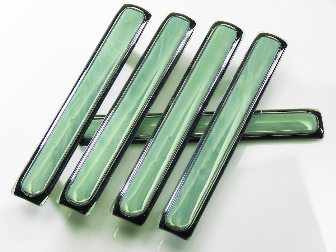 Sage Green Glass Door Handle, Kitchen Cabinet Handle, Cupboard Pull ...