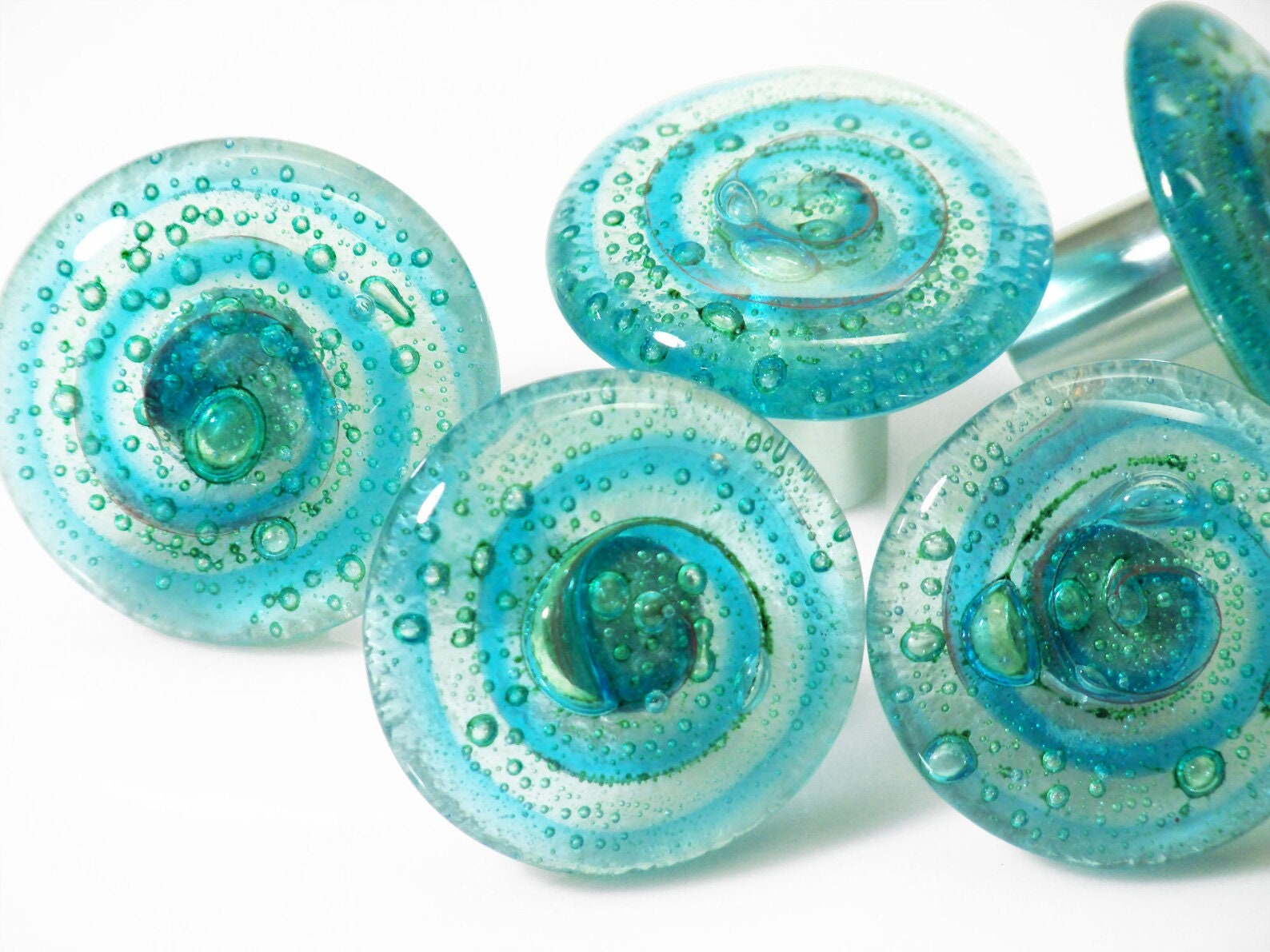 Blue Glass Door Handle Kitchen Cabinet Handles Cupboard - Etsy