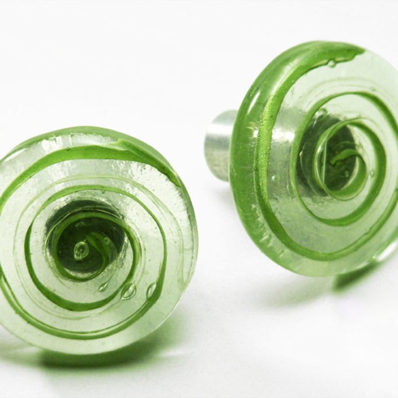 Green Glass Door Knobs - Etsy