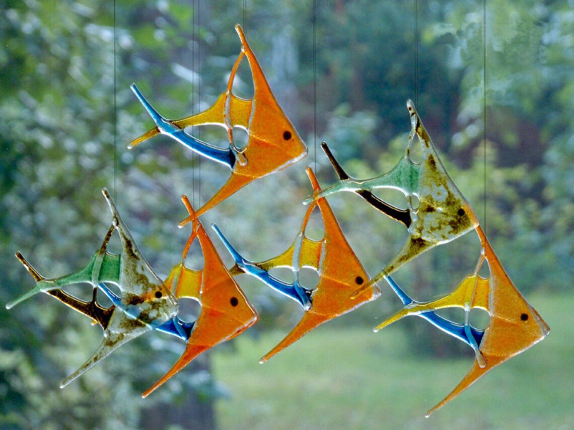 Fish From Glass /3 Pcs/ Glass Decoration, Window Decorations, Hanging ...
