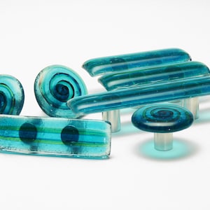 Sea Green Glass Door Handle, Kitchen Cabinet Handles, Cupboard Pulls, Cabinet Handle, Knobs for ...
