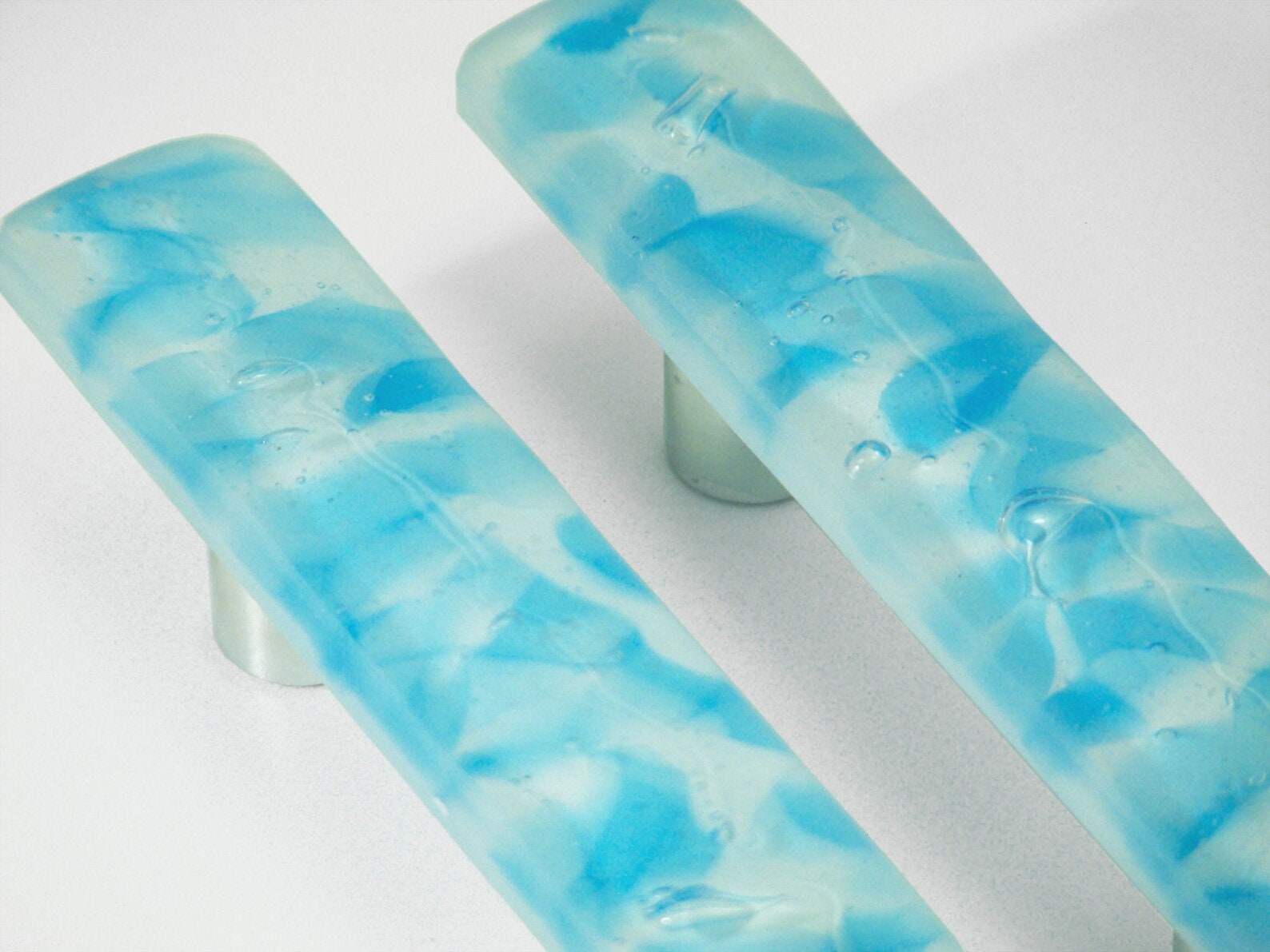 Blue Glass Door Handle, Kitchen Cabinet Handles, Cupboard Pulls ...