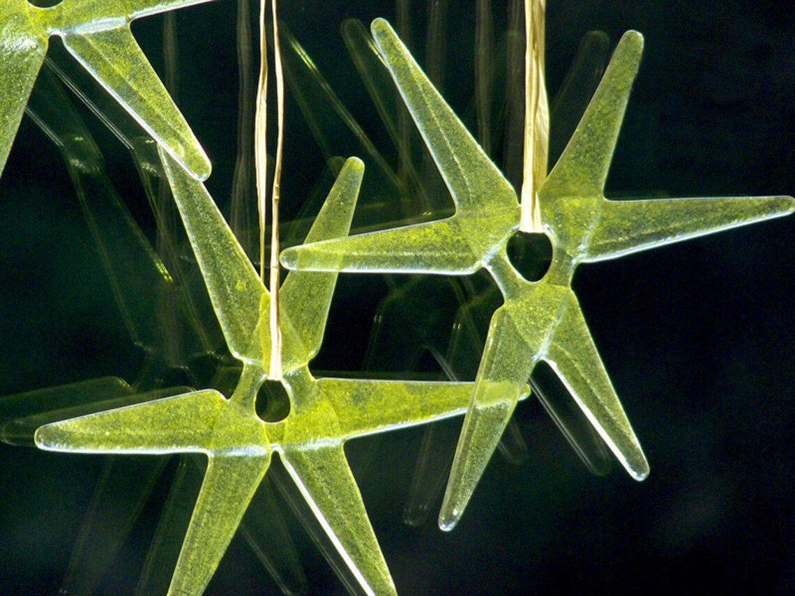 Stars From Fusing Glass, Glass Flowers, Window Decorations, Hanging ...