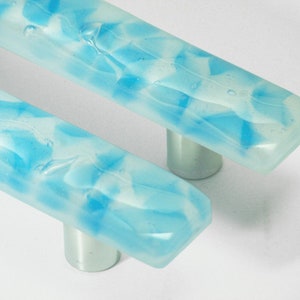Blue Glass Door Handle, Kitchen Cabinet Handles, Cupboard Pulls ...