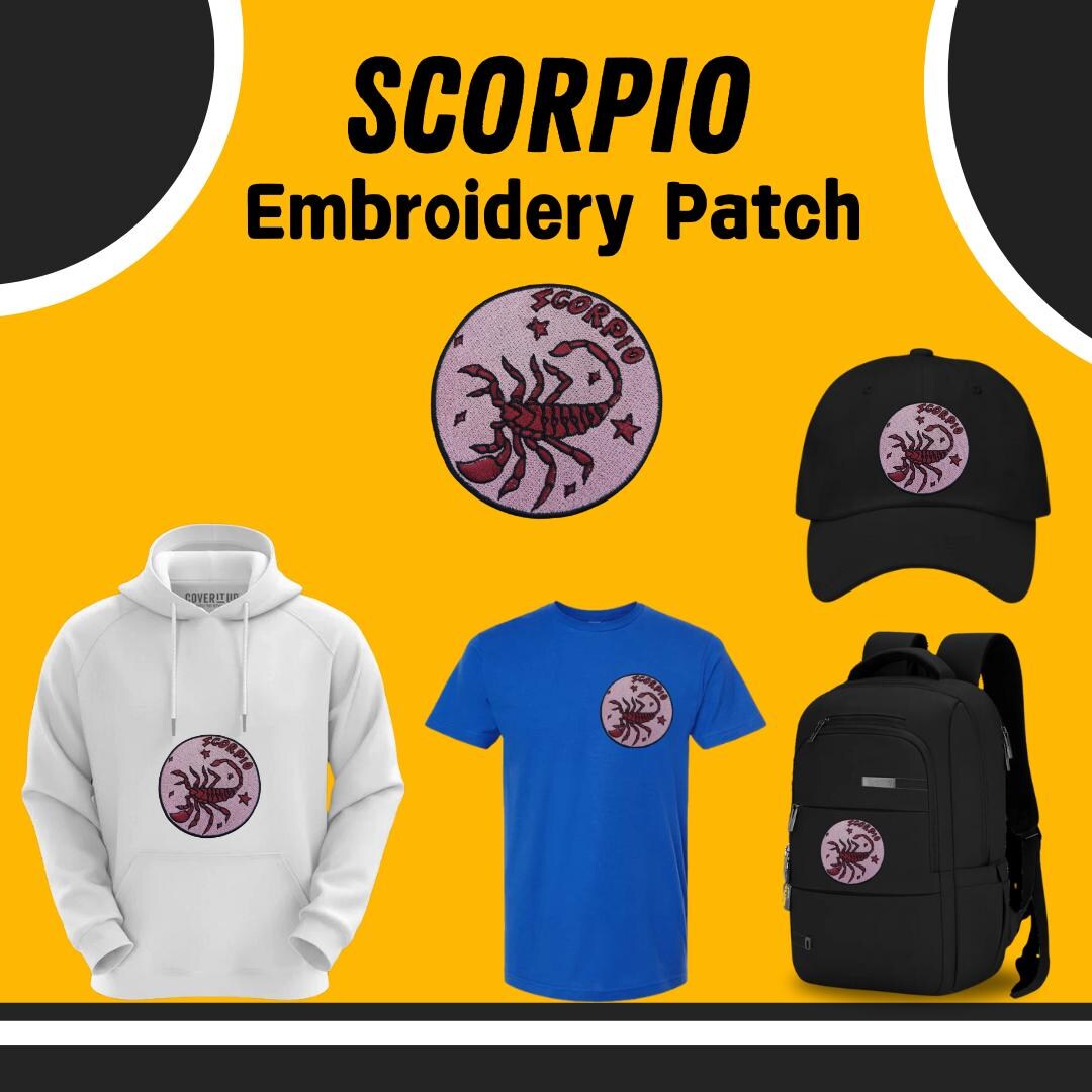 Scorpio Embroidery Patch Premium Zodiac Patch for Jackets, Bags ...