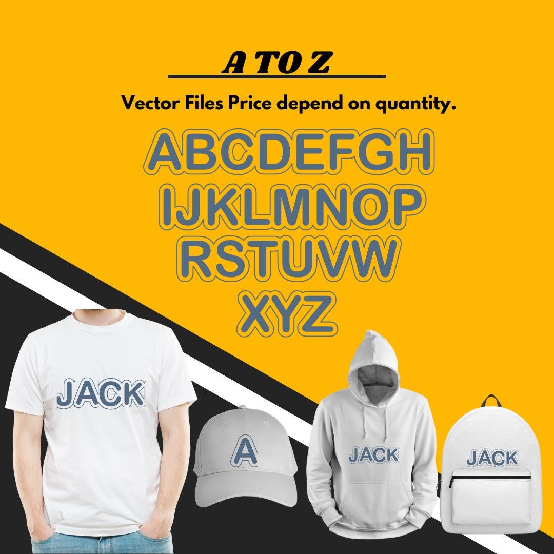 Alphabet A-Z Vector Illustration Files High-quality SVG, Printable ...