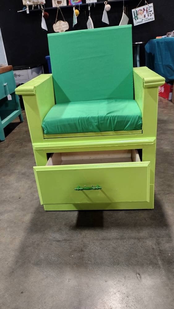 Kids Wooden Reading Chair With Drawer, Kids Bedroom Furniture - Etsy