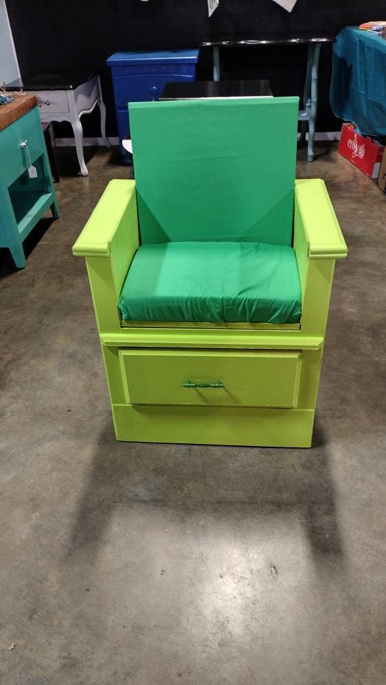 Kids Wooden Reading Chair With Drawer, Kids Bedroom Furniture - Etsy