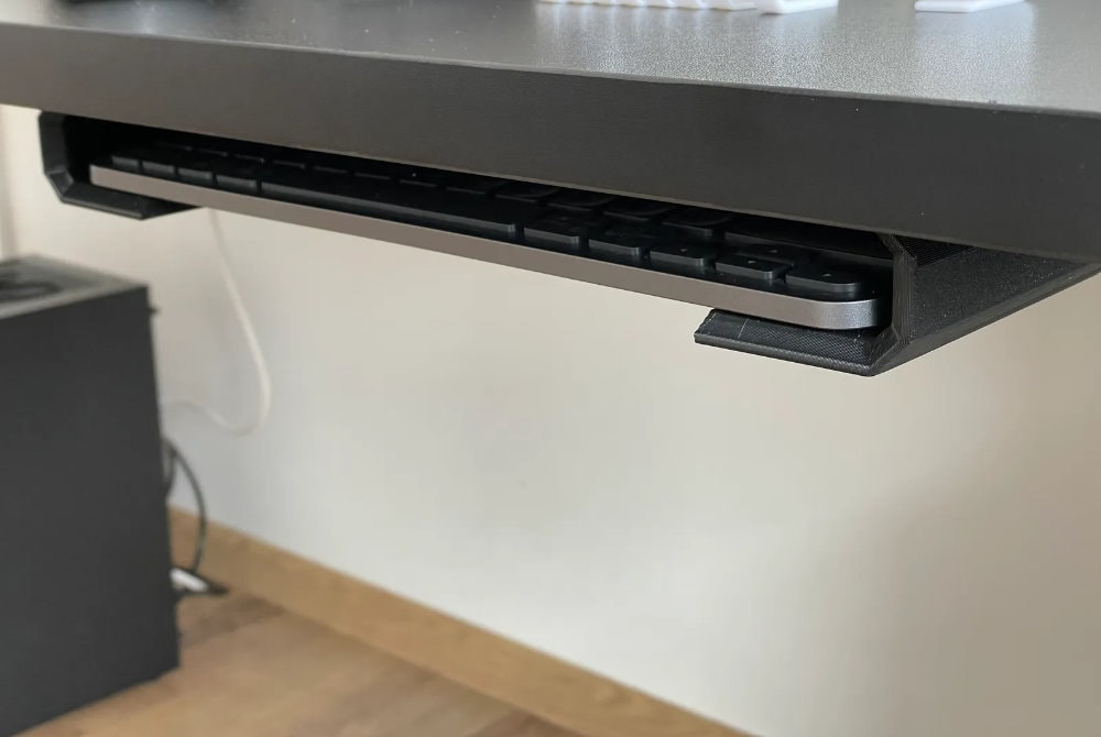 Under Desk Keyboard and Mouse Holder / Organizer - Easy Install - Etsy