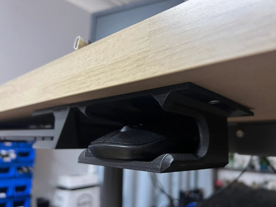 Under Desk Keyboard and Mouse Holder / Organizer - Easy Install - Etsy