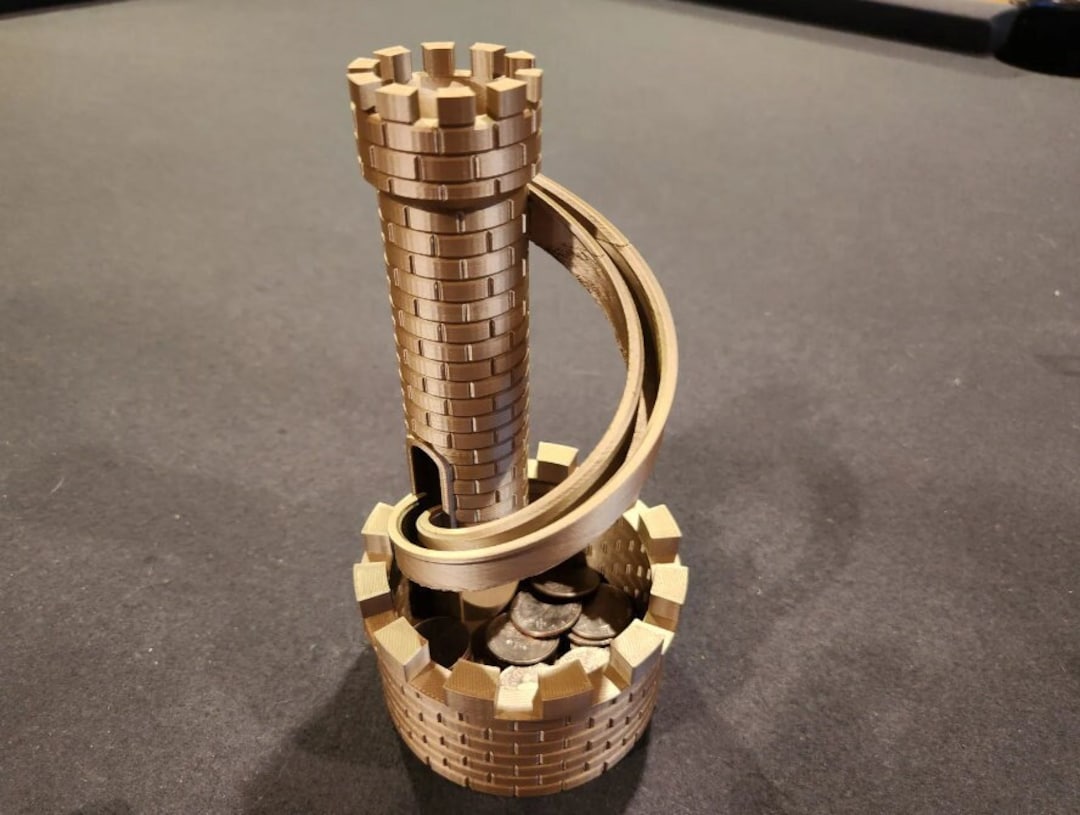 Coin Bank Enchanted Castle Spiral Coin Storage - Etsy UK