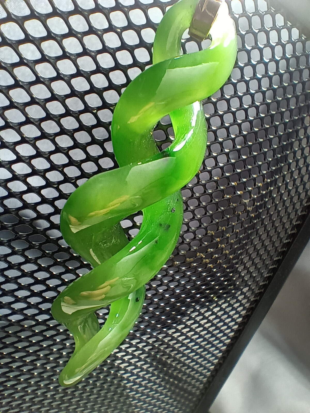 Pendant Jade 14k Jadeite Infinity Shape Carving Gorgeous High Quality ...