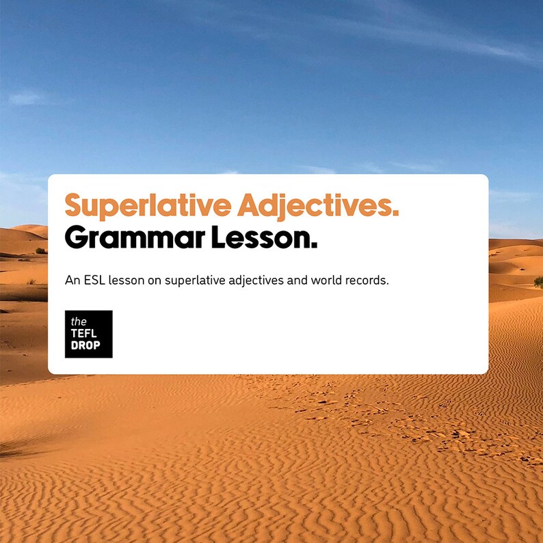 Superlative Adjectives Grammar Lesson - Etsy