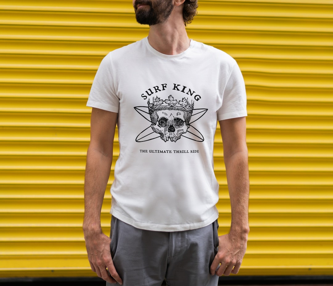 Surf King Men's T-shirt Black Logo, Surf, T-shirts for Men, Surf Print ...