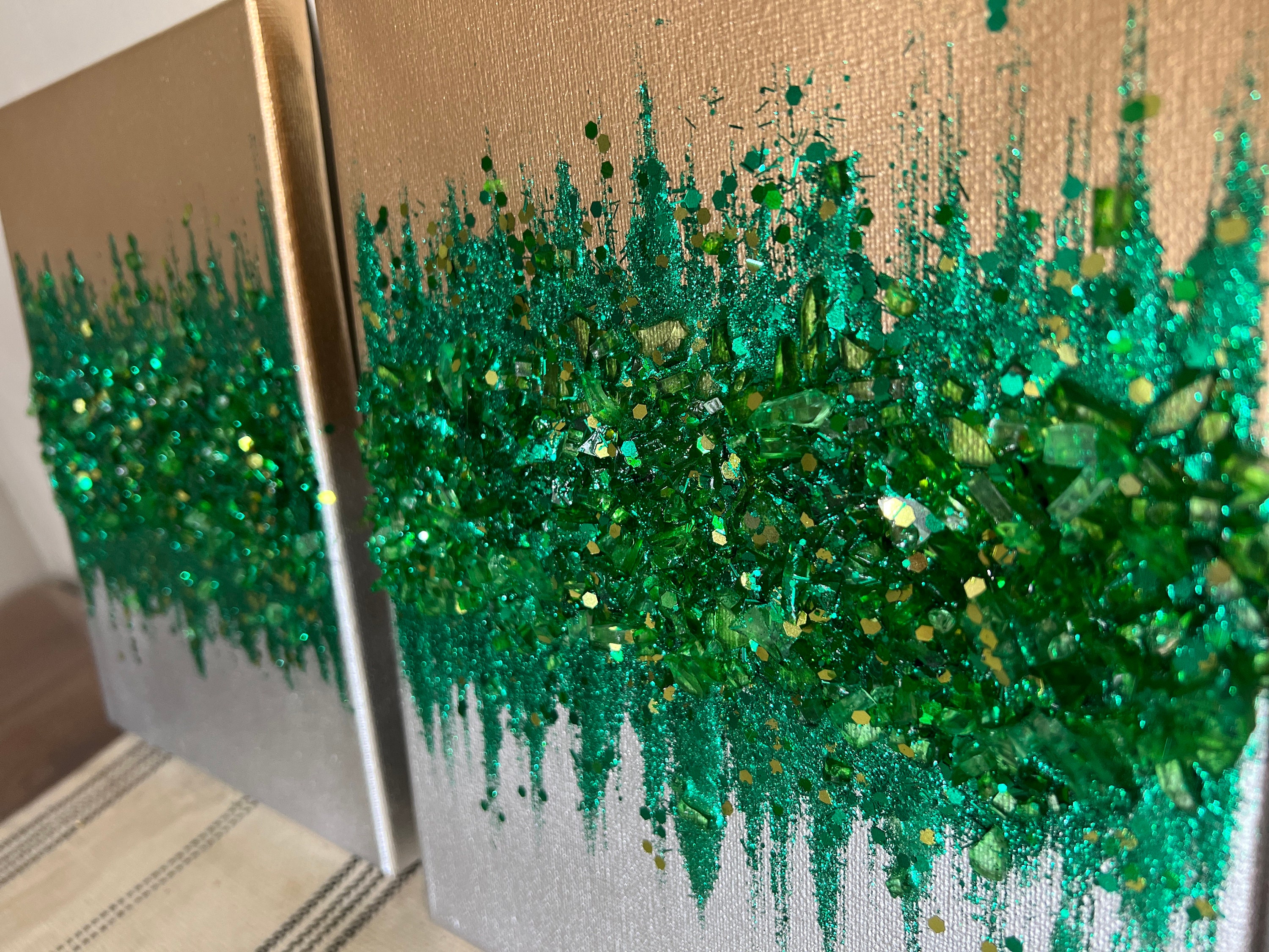 Crushed Glass Art - Etsy