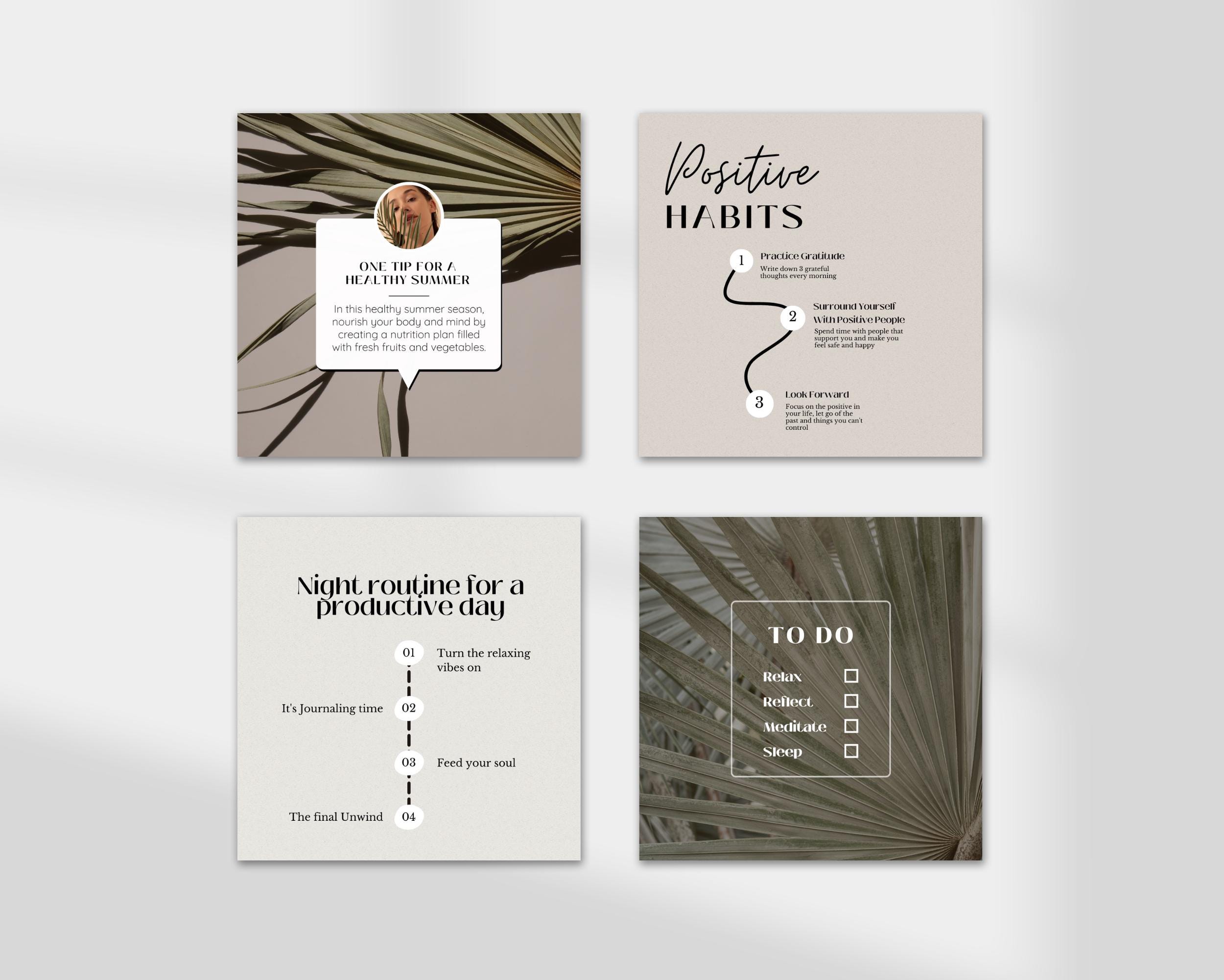 Health and Wellness Coach Instagram Posts, Social Media Mindfulness ...