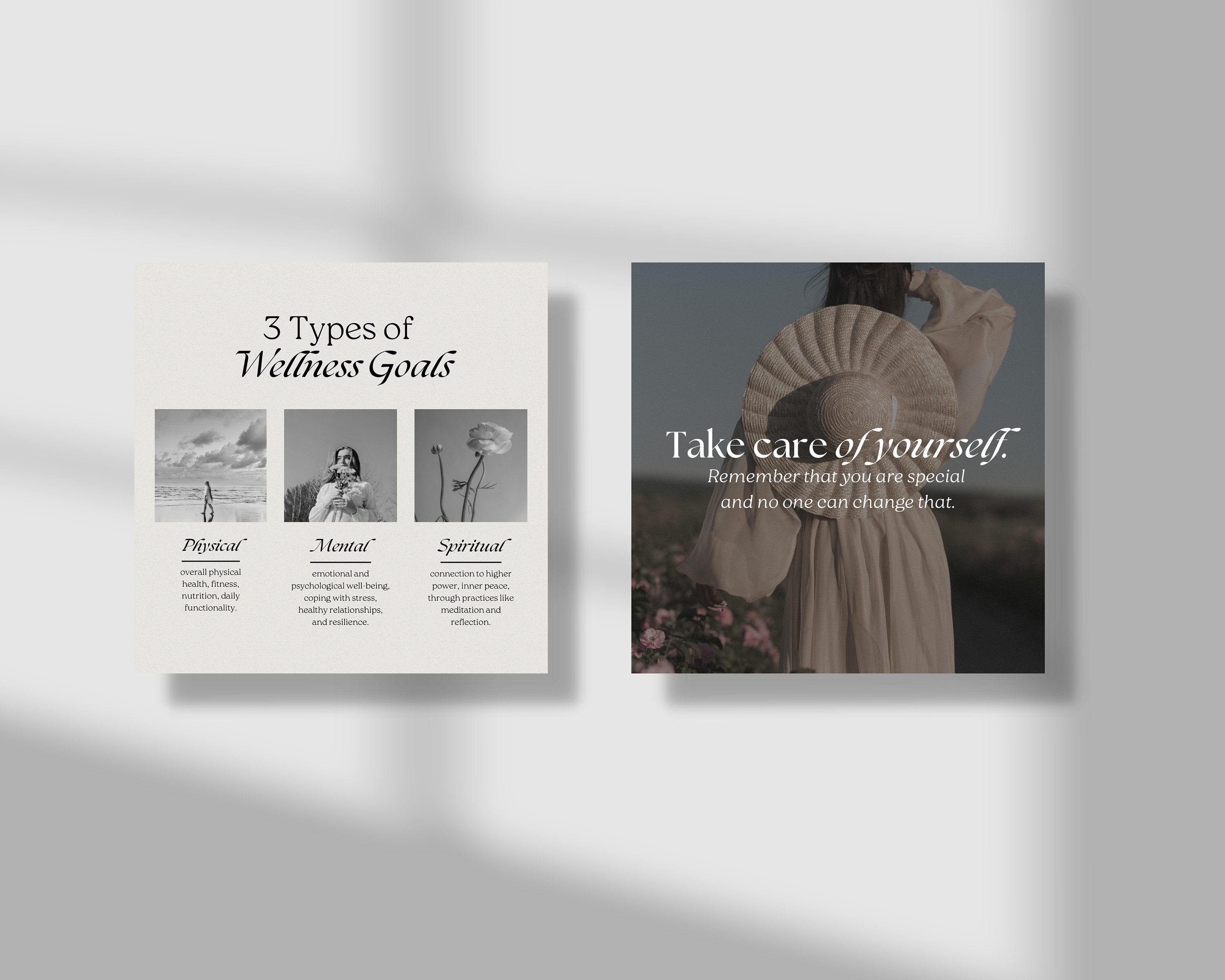 Health and Wellness Coach Aesthetic Instagram Posts Editable Canva ...