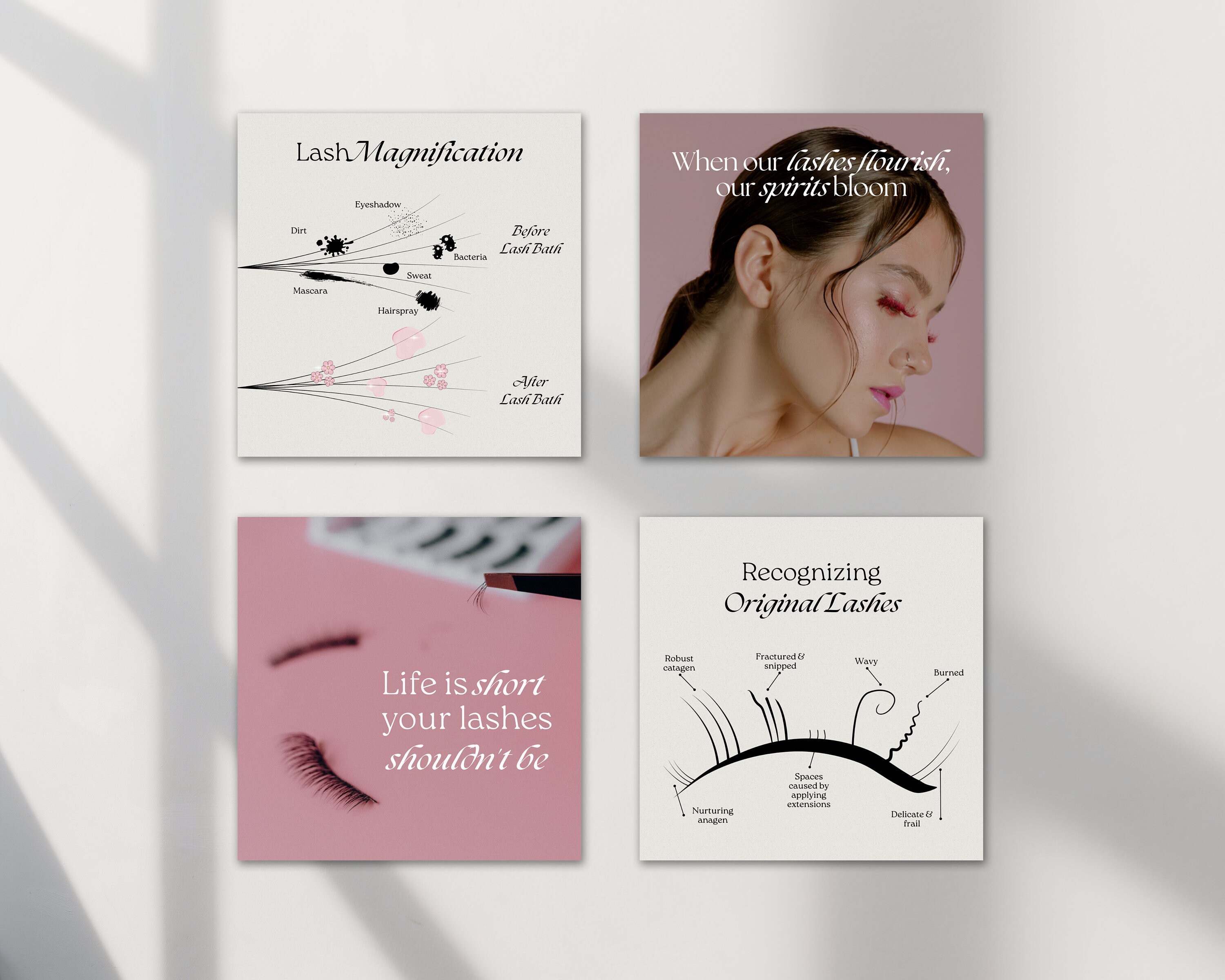 Lash Tech Luxury Instagram Post Templates, Lash Artist Branding, Lash ...