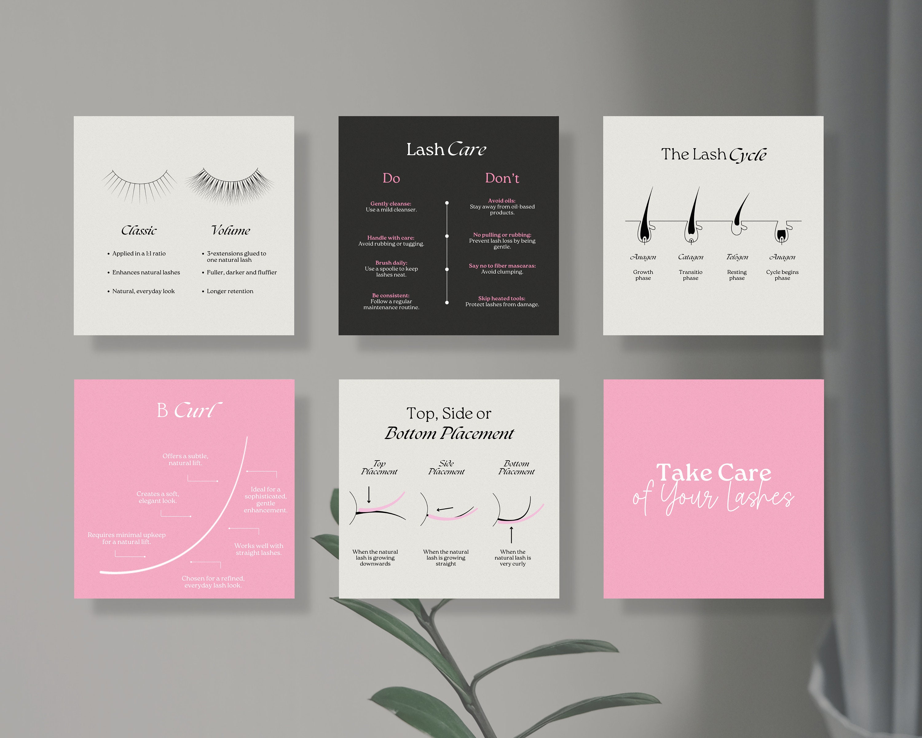 Lash Tech Luxury Instagram Post Templates, Lash Artist Branding, Lash ...