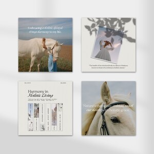 Holistic Coach Aesthetic Instagram Template, Health and Wellness Post ...