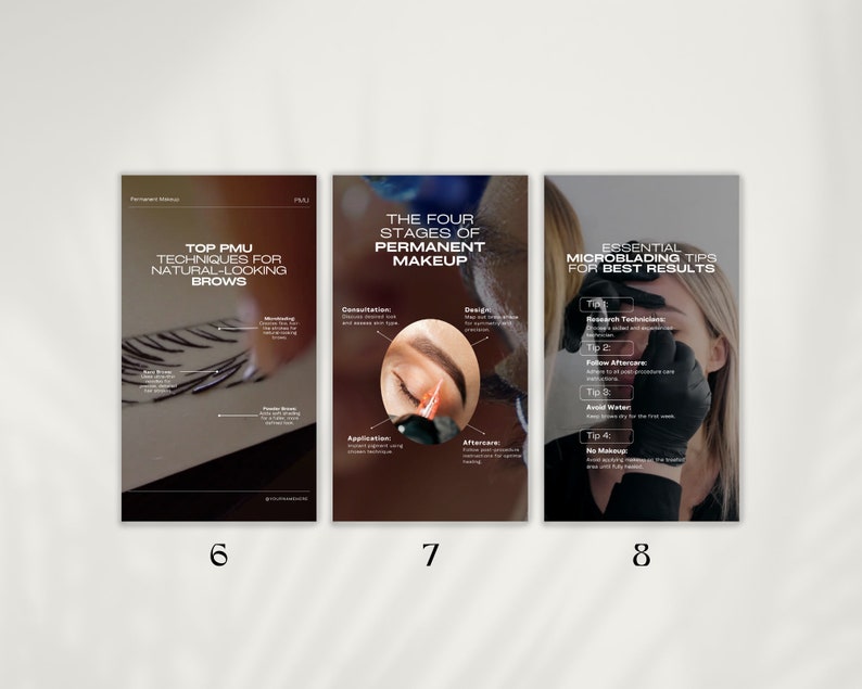 Permanent Makeup Instagram Video Reel Templates | Aesthetic PMU Artist ...