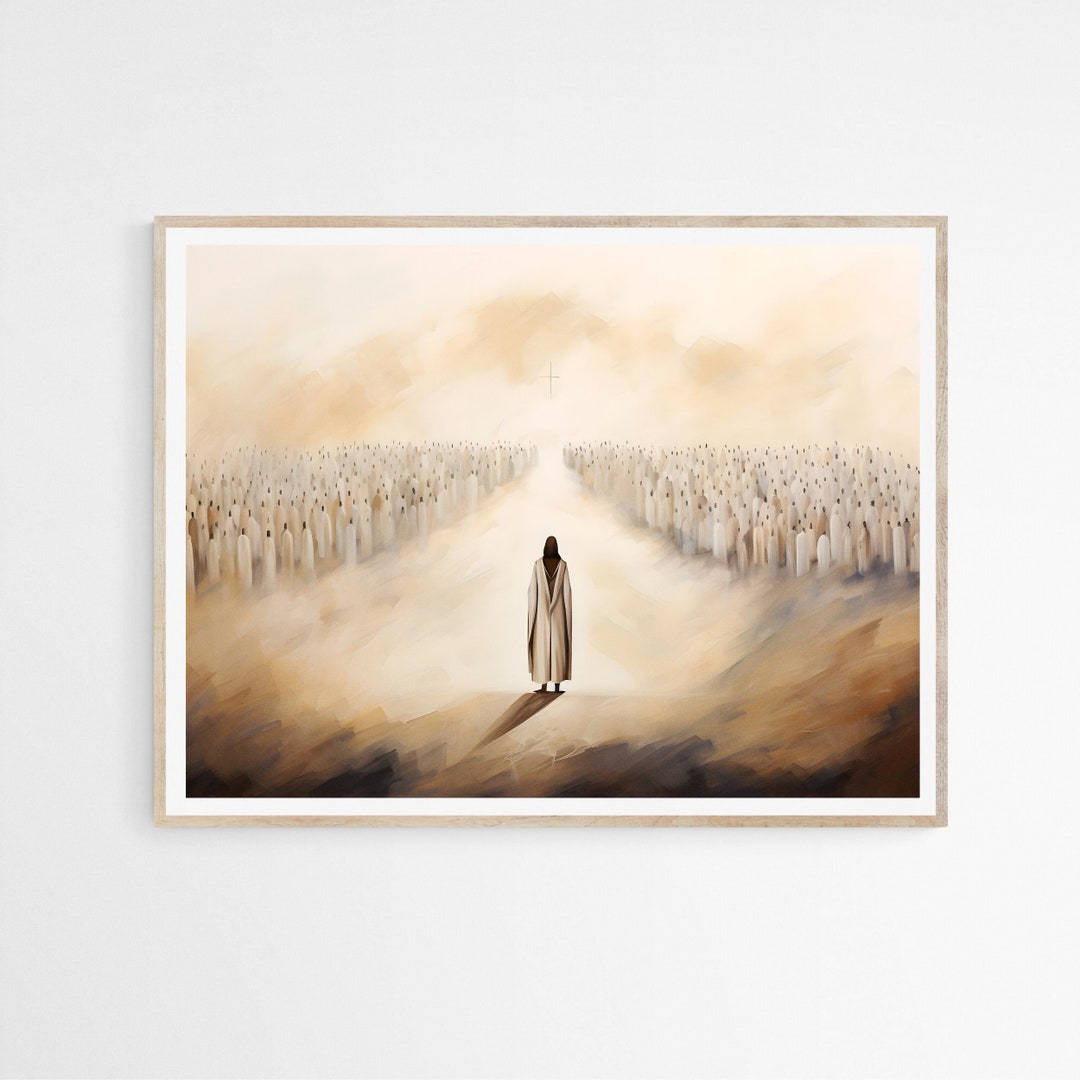 Jesus Feeds the 5000, DIGITAL DOWNLOAD, God Provides, Watercolor Wall ...