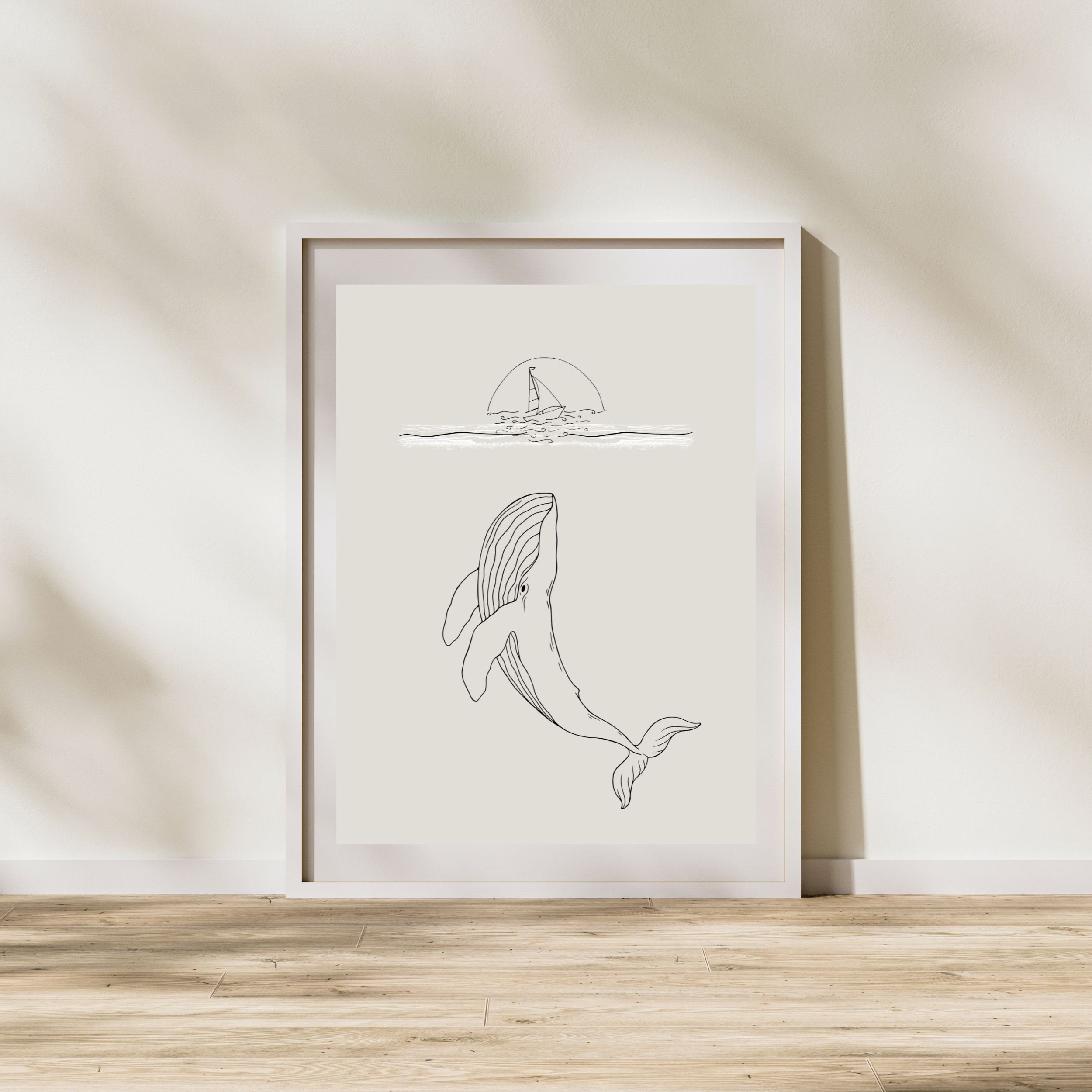 Jonah and the Whale DIGITAL DOWNLOAD, Modern Jesus Bible Printable Wall ...