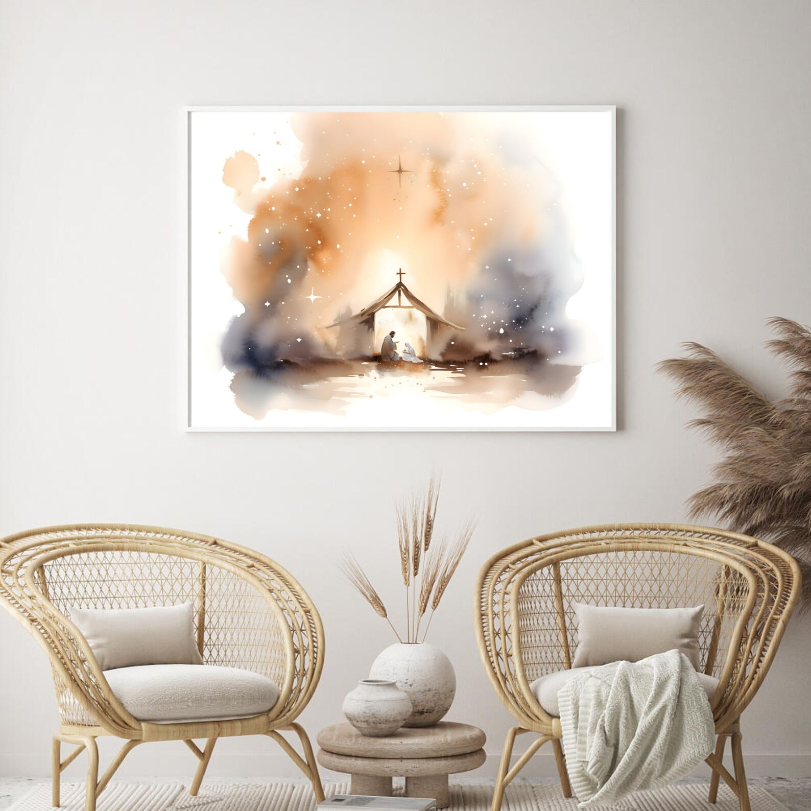 Nativity Scene Birth of Jesus DIGITAL Download,christmas Printable Wall ...