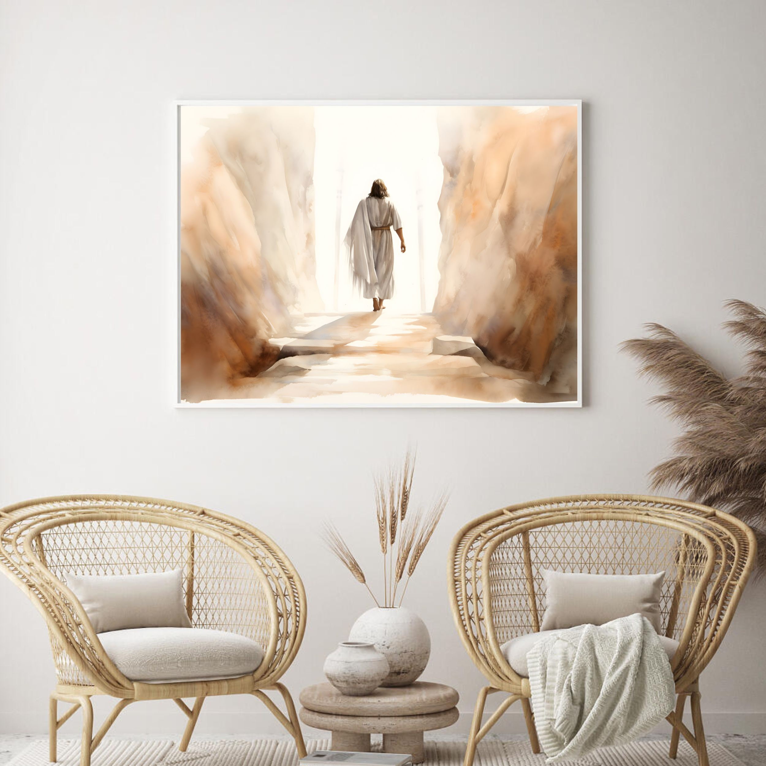 Jesus is Risen DIGITAL DOWNLOAD, Watercolor Wall Art, Modern Jesus ...