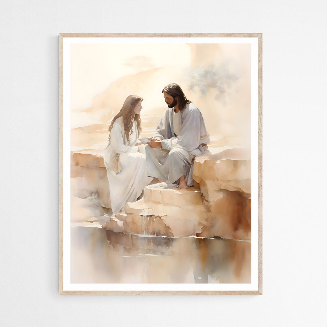 Woman at the Well, John 4, Samaritan Woman, Digital Download,modern ...