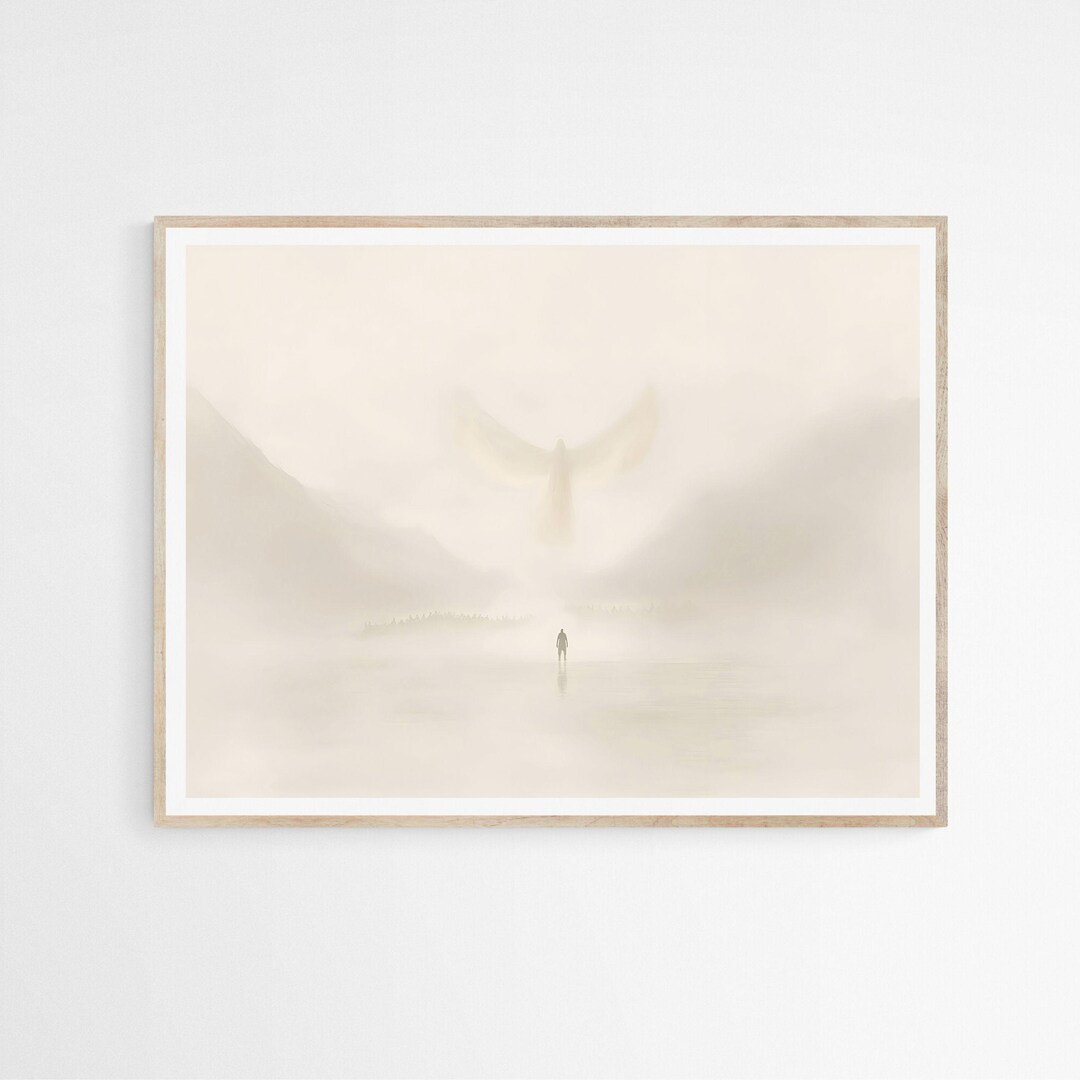 Christ is Behind Me, DIGITAL DOWNLOAD, Minimalist Neutral Painting ...
