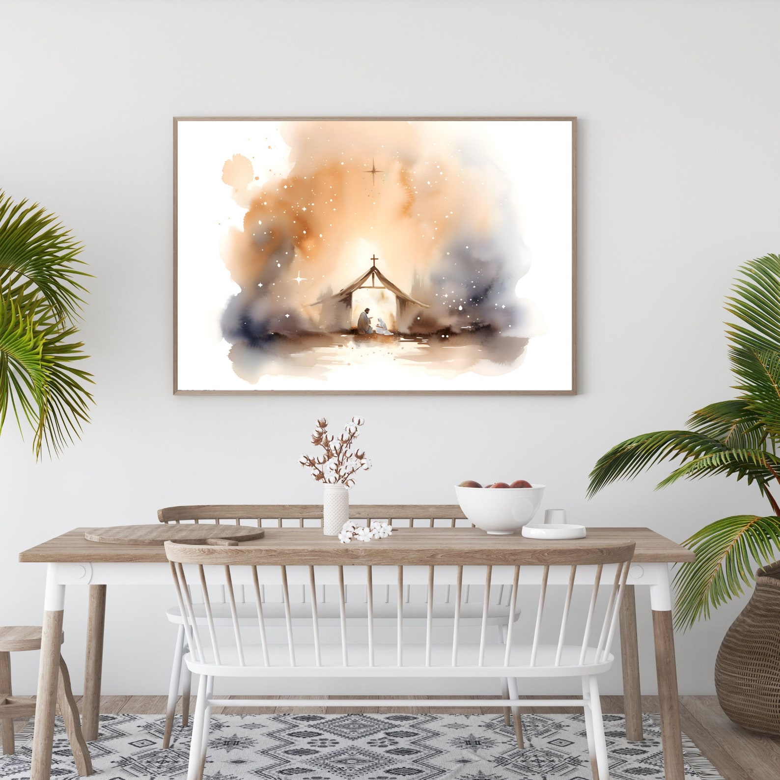 Nativity Scene Birth of Jesus DIGITAL Download,christmas Printable Wall ...