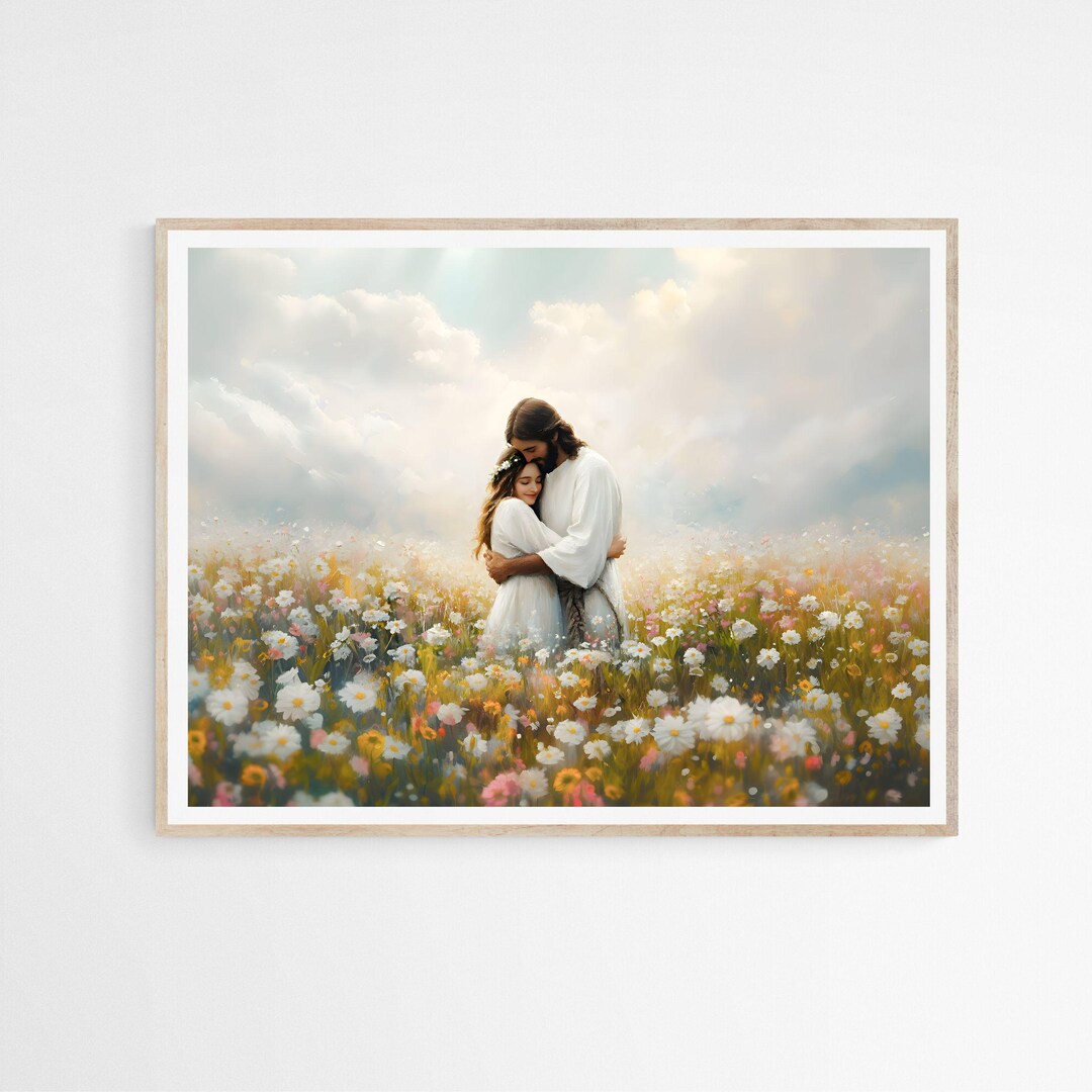 Jesus Christ Embracing Woman DIGITAL DOWNLOAD, Modern Jesus Bible ...