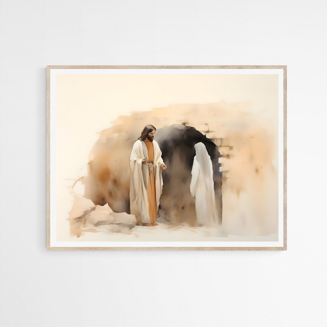 Jesus Appearing First to Mary DIGITAL DOWNLOAD, Jesus Printable Wall ...