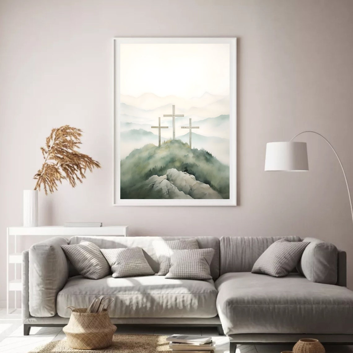 Drei Kreuz Leidenschaft DIGITAL DOWNLOAD, religiöse druckbare Wandkunst ...