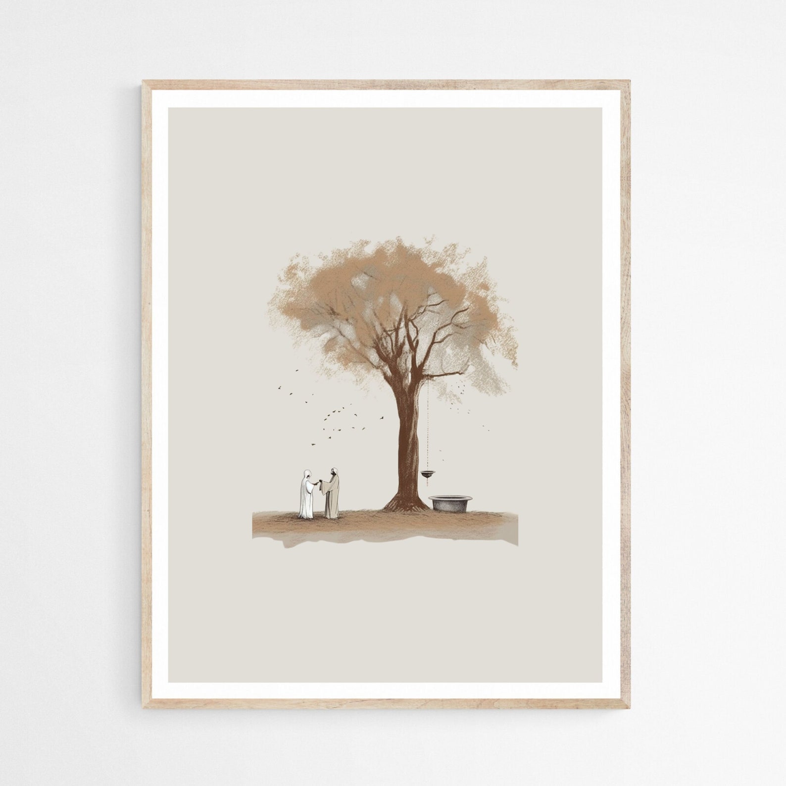 Woman at the Well DIGITAL DOWNLOAD, Modern Jesus Bible Printable Wall ...