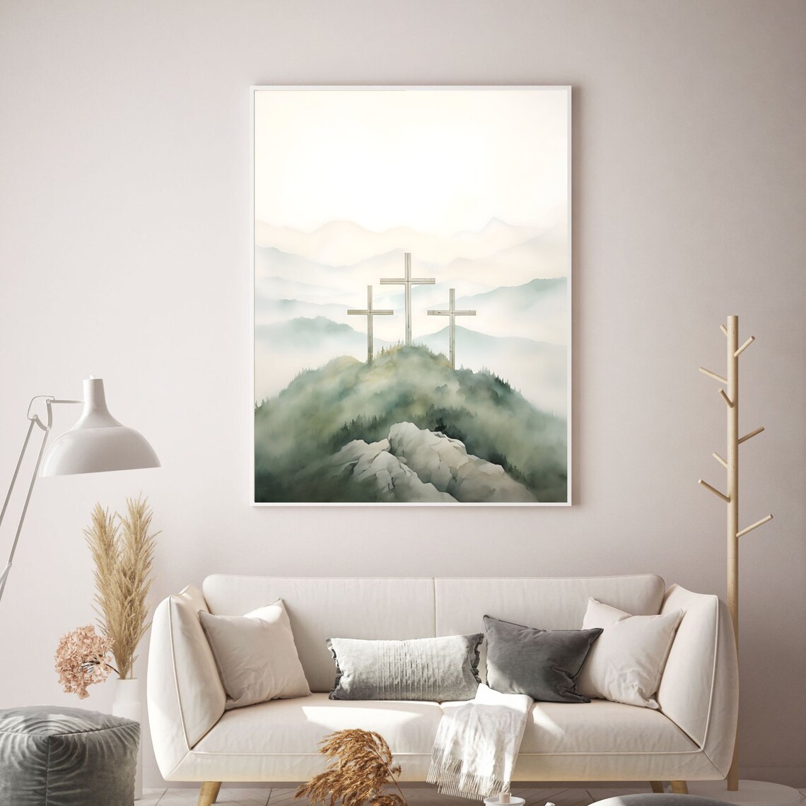 Drei Kreuz Leidenschaft DIGITAL DOWNLOAD, religiöse druckbare Wandkunst ...