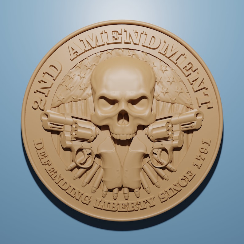 2nd Amendment Defending Liberty Since 1791 Relief STL, CNC Router ...