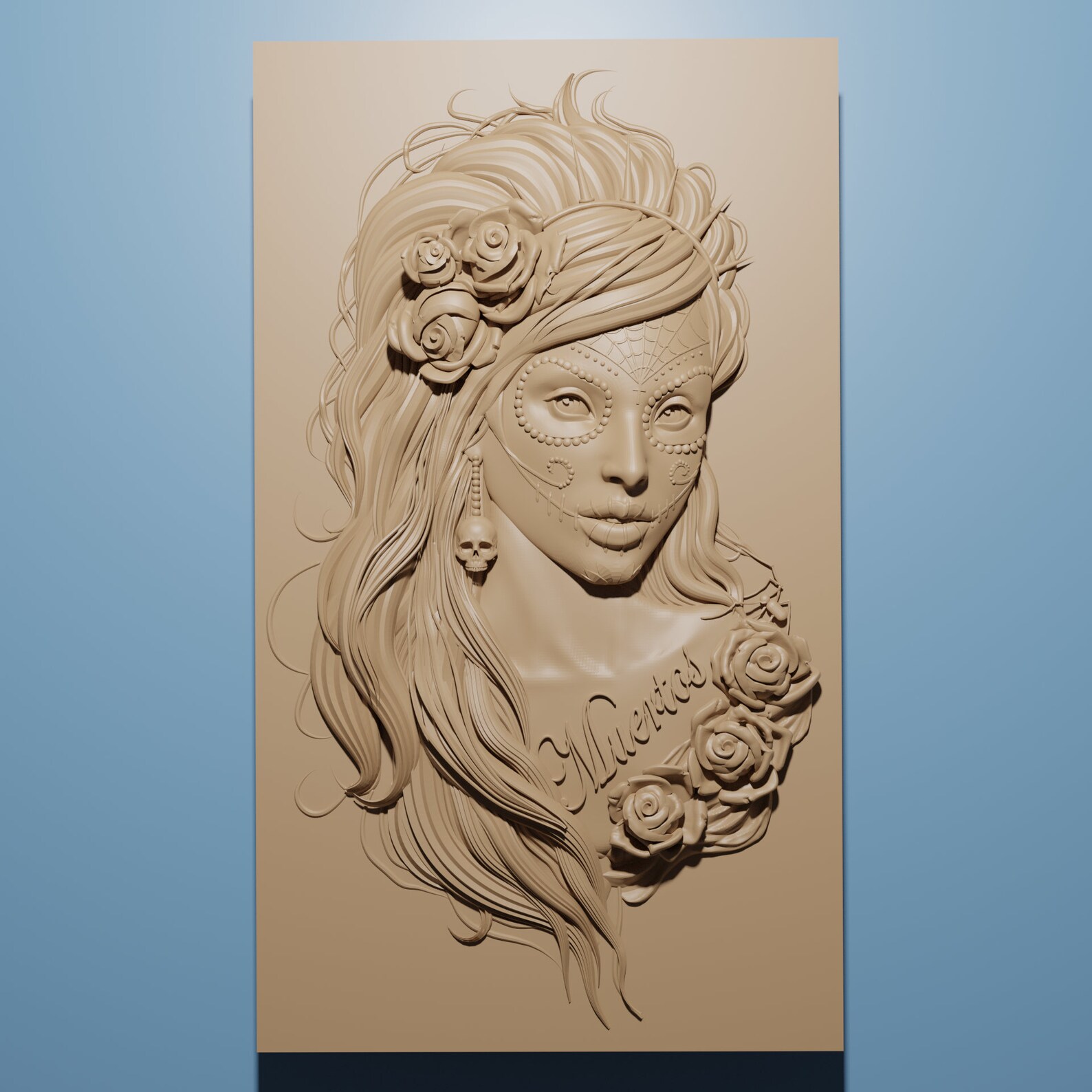 Graceful Girl Relief STL File CNC Carving Design Routers, Engravers ...