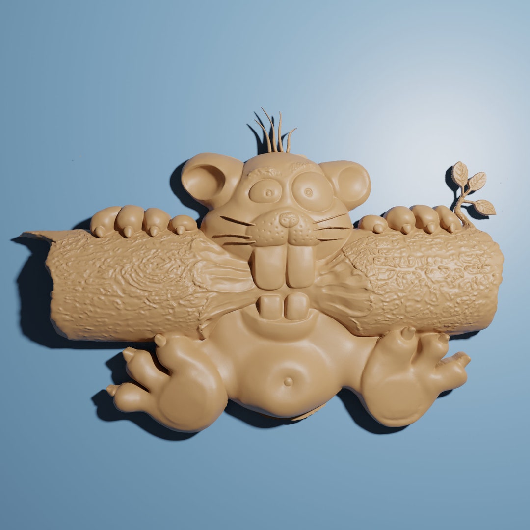 Realistic Beaver STL Design File for CNC Artcam, Aspire, Vcarve ...
