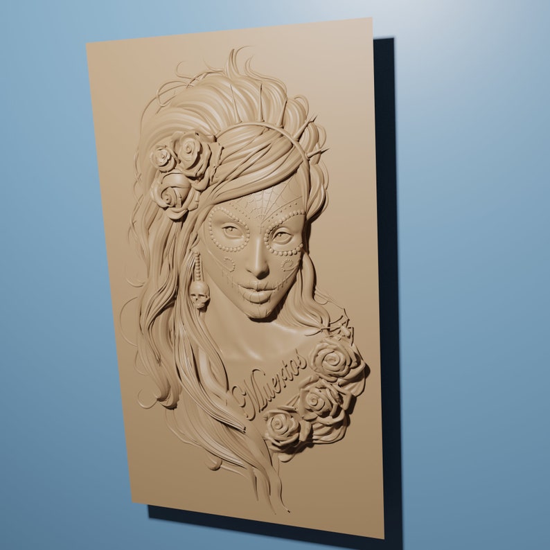 Graceful Girl Relief STL File CNC Carving Design Routers - Etsy