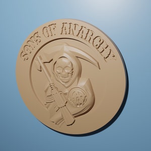 Sons of Anarchy Relief Design STL: CNC Router Engraver, Artcam, Aspire ...
