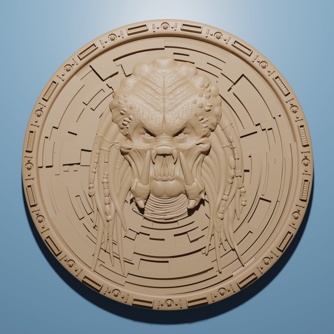 Predator CNC STL File for Artistic Engraving High-definition Wall Decor ...