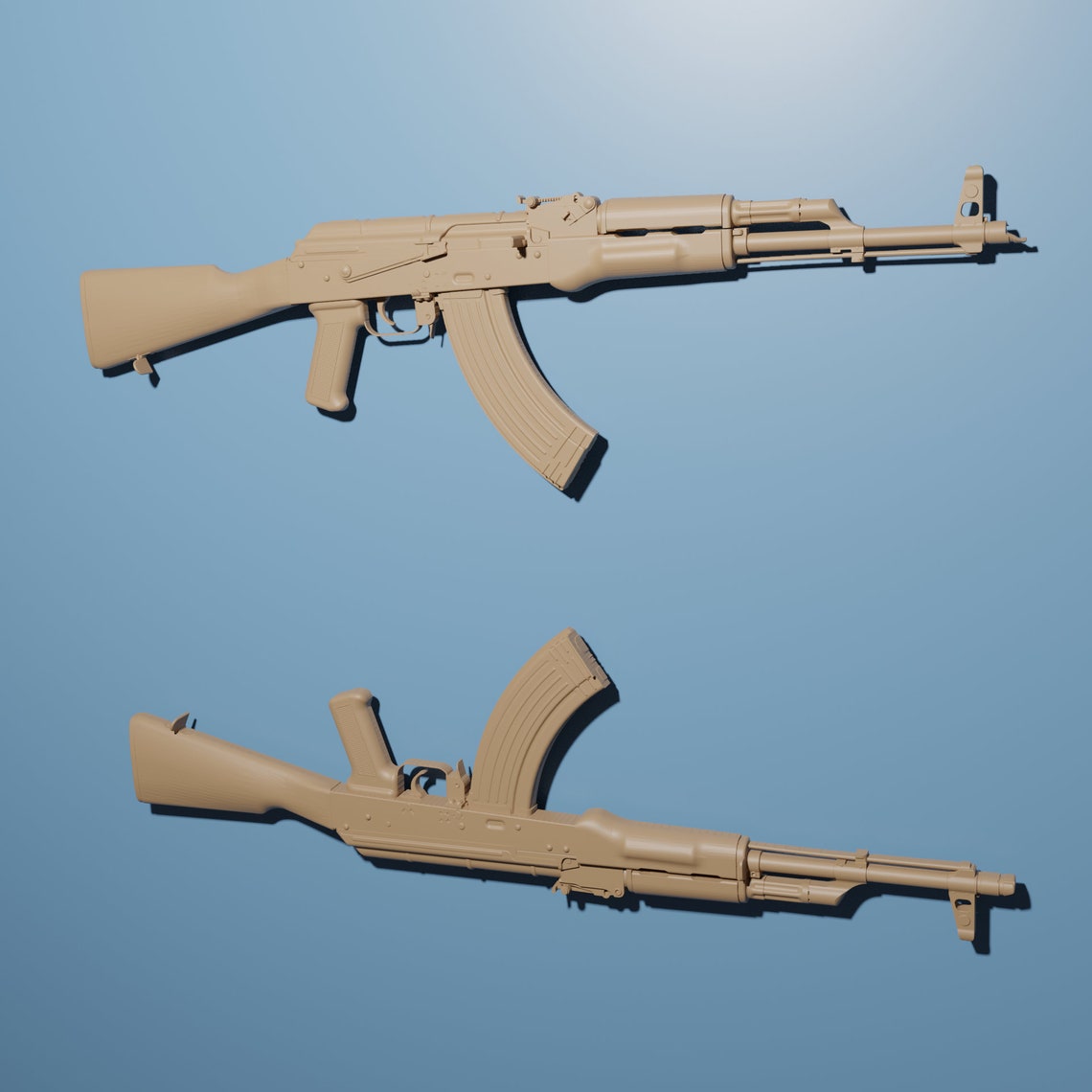 AK47 Gun 3D Relief STL File for CNC Wood Carving Detailed - Etsy