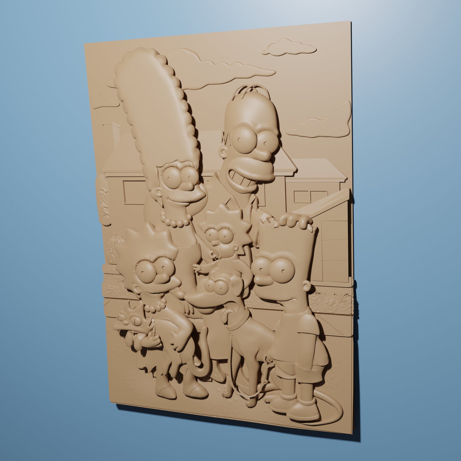 Unique Simpsons Relief STL File for CNC Router Engraver Wooden Wall ...