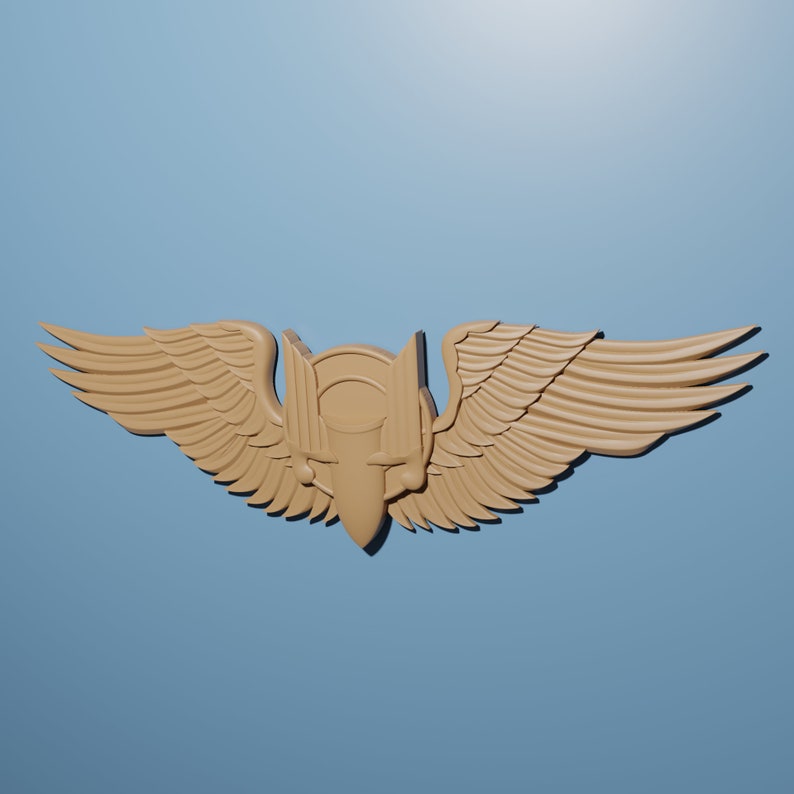 Gunner Wings STL File CNC Router Engraver Compatible - Etsy