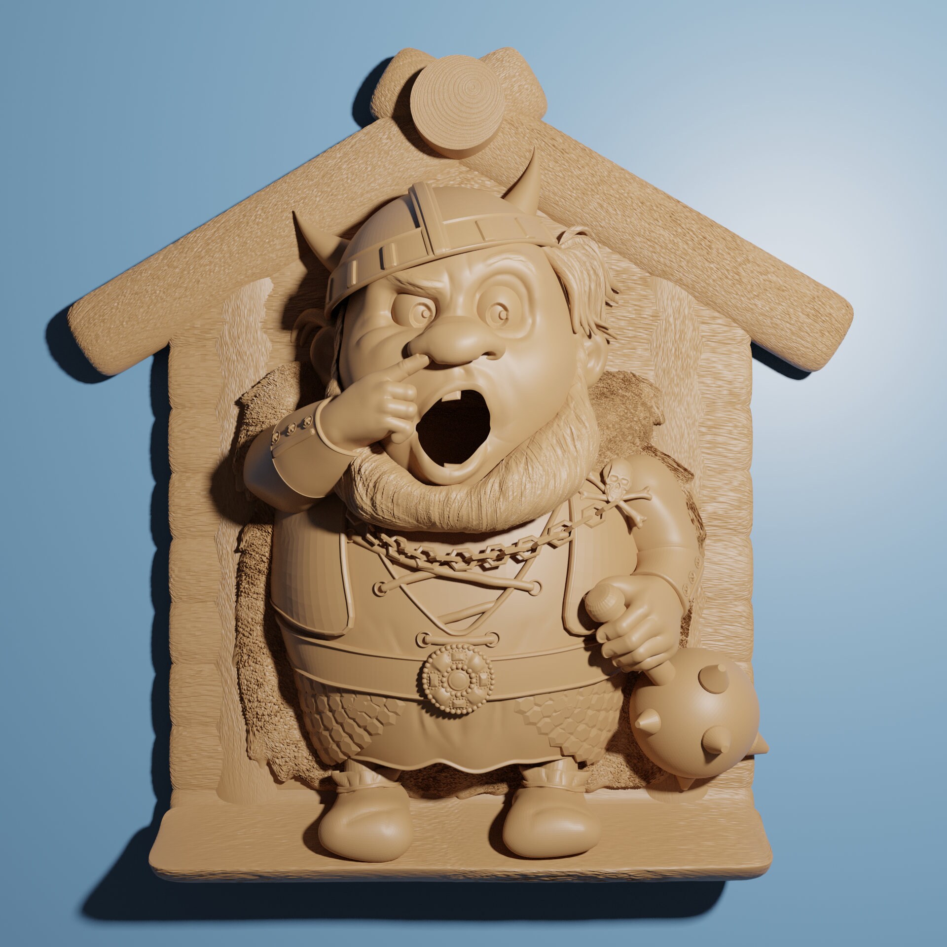 Dwarf Viking House STL Design File for CNC Compatible With Vcarve ...