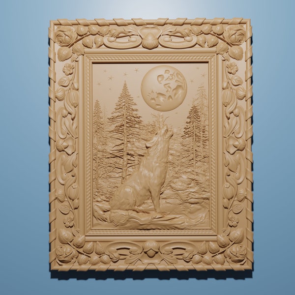 Cnc Stl Files Wolf - Etsy